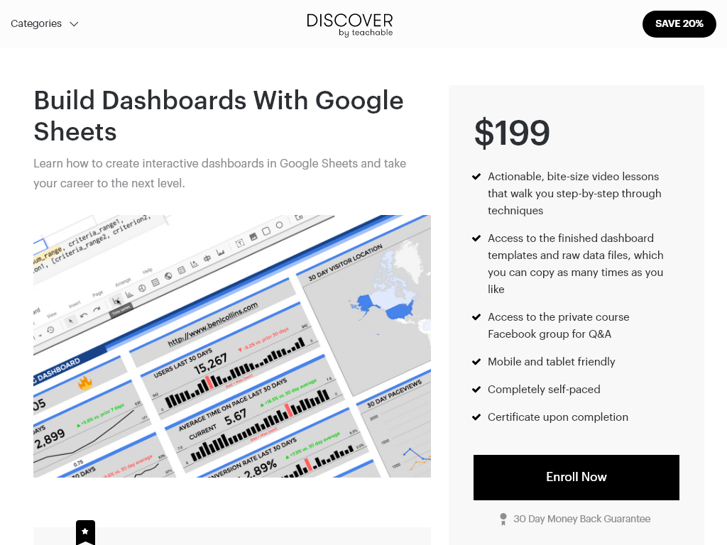 Build Dashboards With Google Sheets - Digital Marketing Supermarket