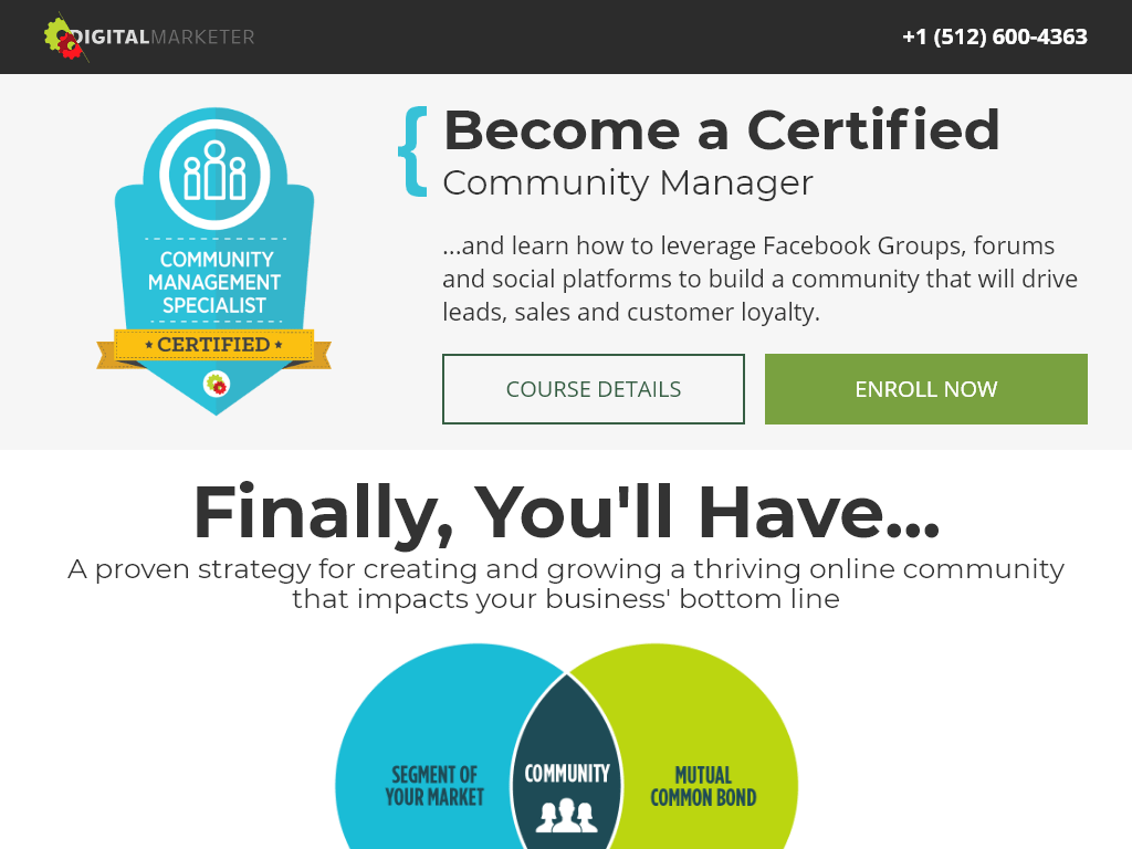 Become A Certified Community Manager Digital Marketing Supermarket