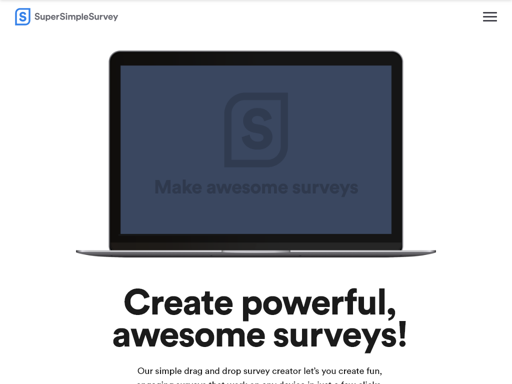 Super Simple Survey - Digital Marketing Supermarket