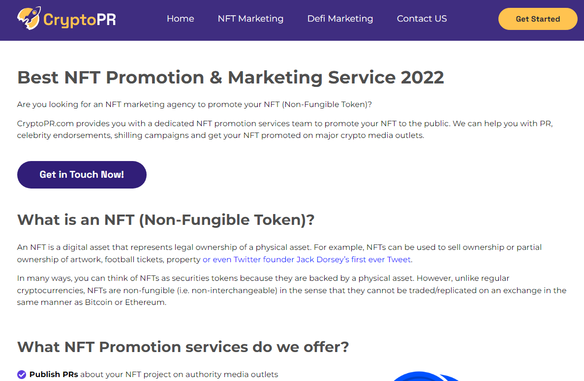 Best NFT Promotion & Marketing Service 2022 - Digital Marketing Supermarket