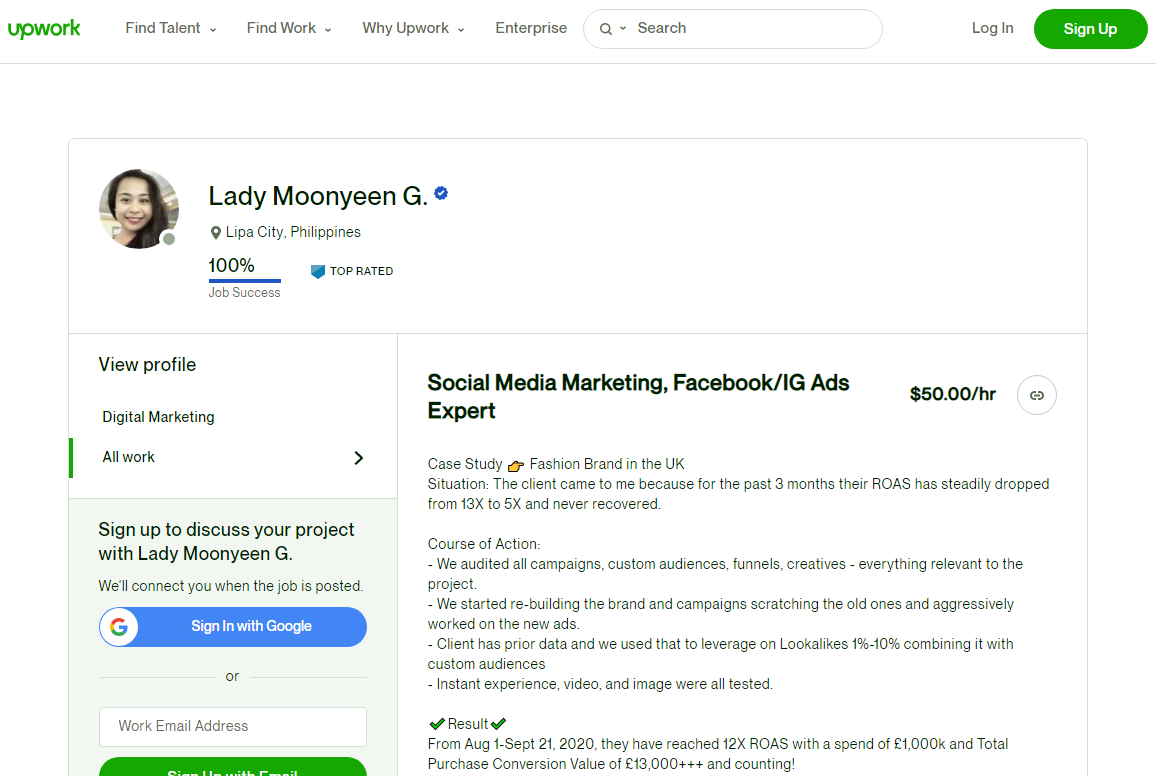 Lady Moonyeen G. - Digital Marketing Supermarket